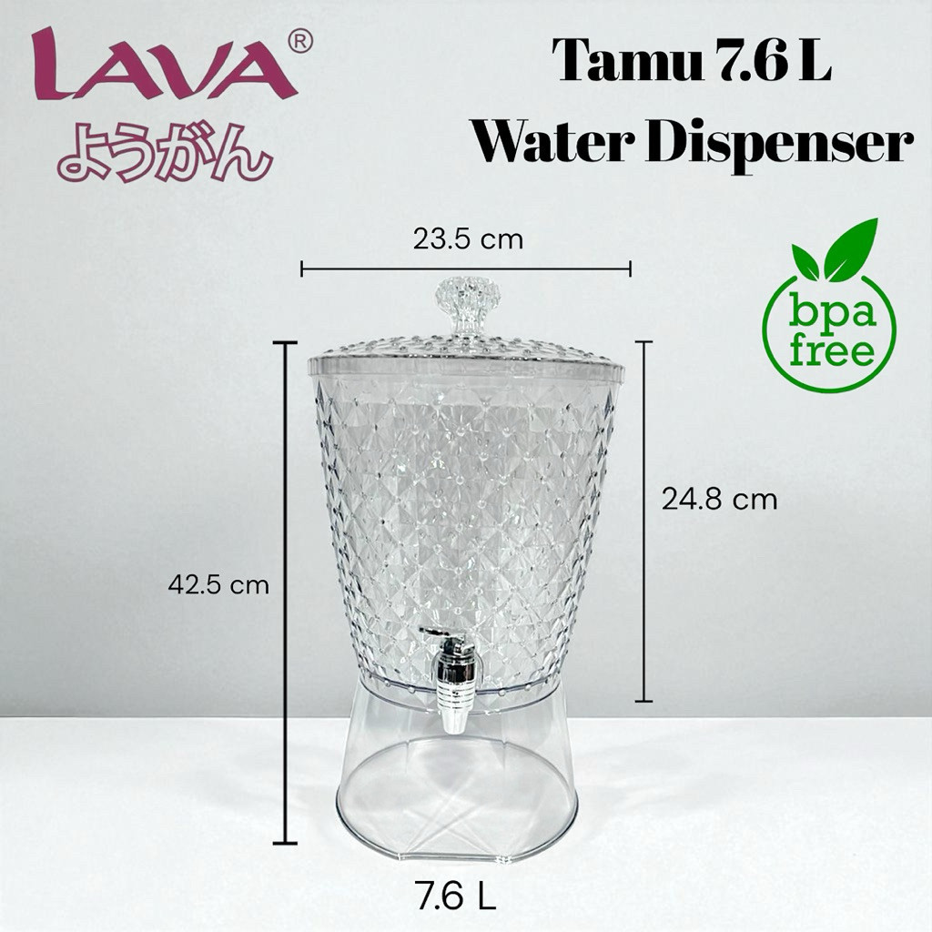 LAVA DMD76-25 Tamu Crystal Water Dispenser 7.6L – BPA Free Food Grade ...