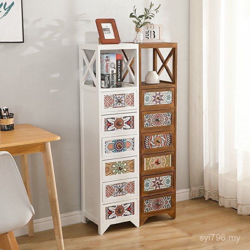 Living Room Gap Cabinet Drawer Cabinet Solid Wood High Cabinet Bedroom ...
