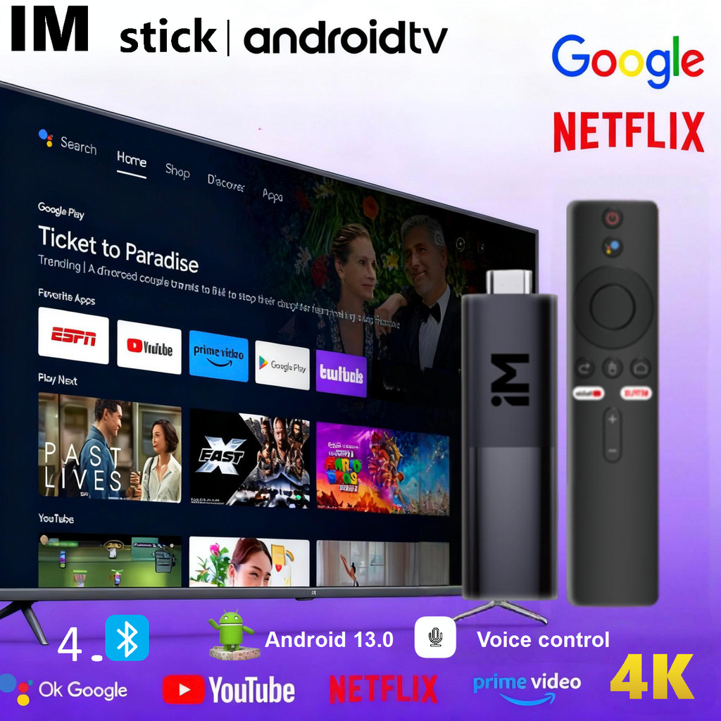 XioMi TV IM Stick 4K Latest Version Android 13 TV ROM Media Streaming ...