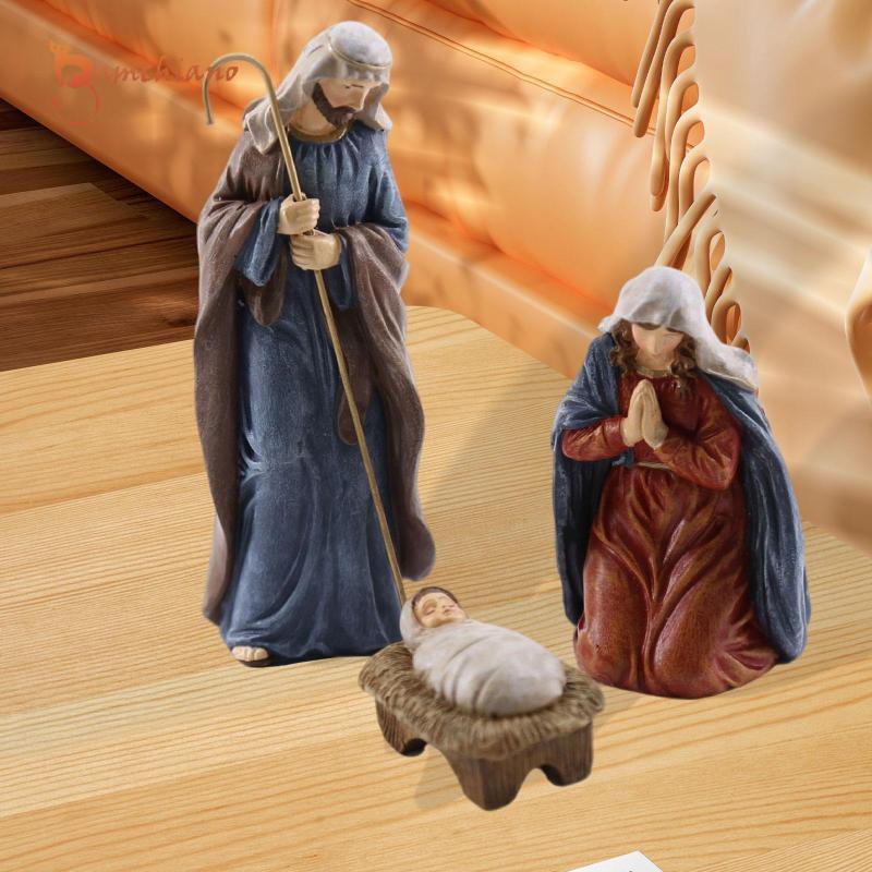 [Gamchiano] Christmas Nativity Figurines Jesus Birth Statues for ...