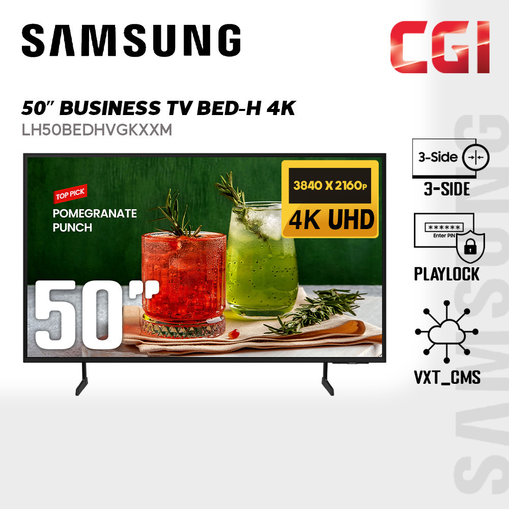 Samsung 50” LH50BEDHVGKXXM VA 4K UHD HDR10 Pivot Monitor 60Hz 8ms ...