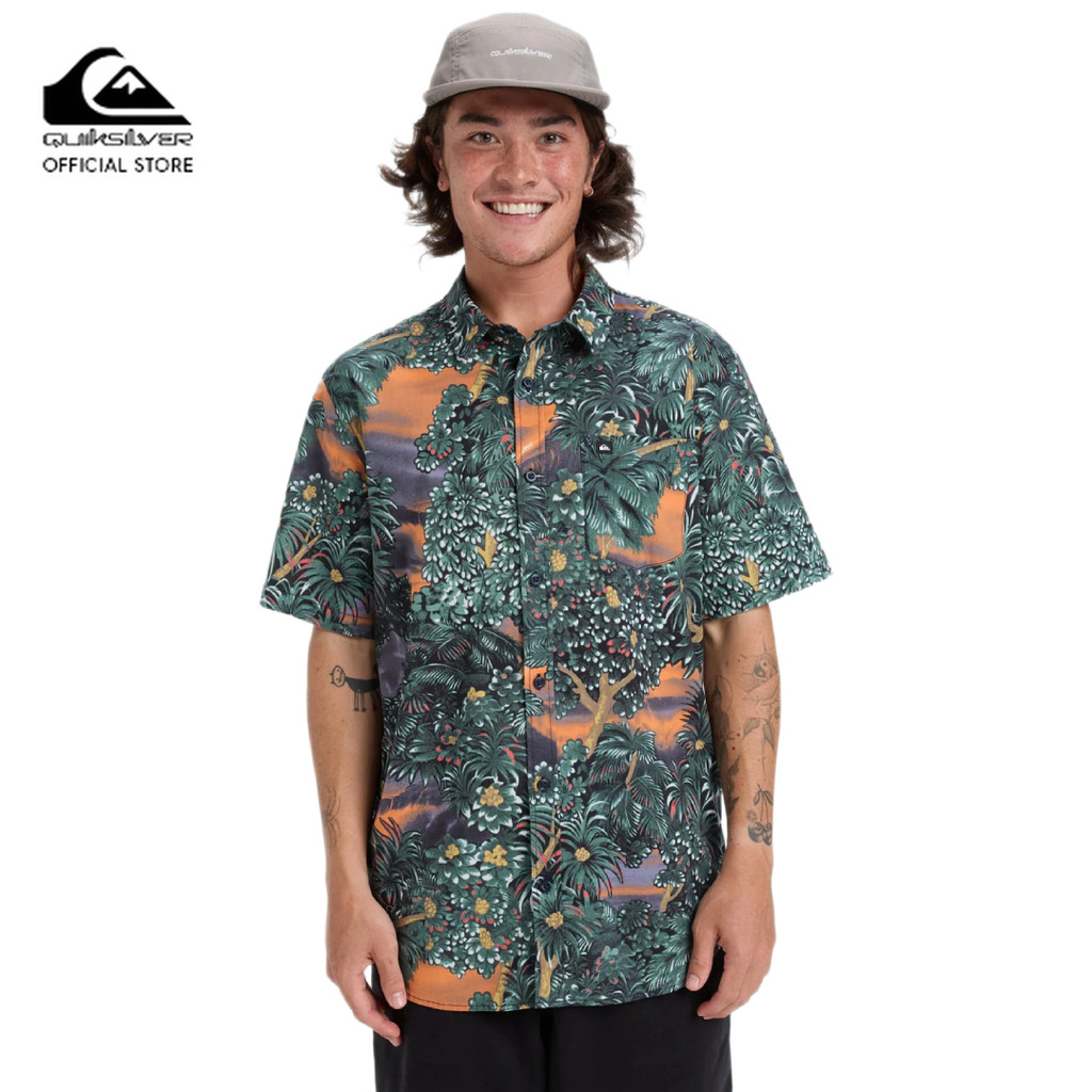 Quiksilver Men Apero Classic Shirt - India Ink Hidden Gem | Shopee Malaysia