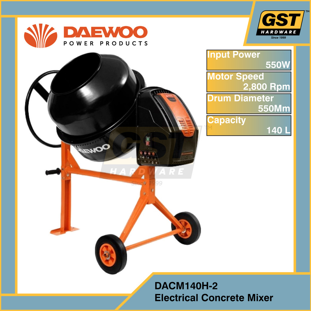 Daewoo Motor Electrical Concrete Mixer 550W (3-Pin Plug) DACM140H-2 ...
