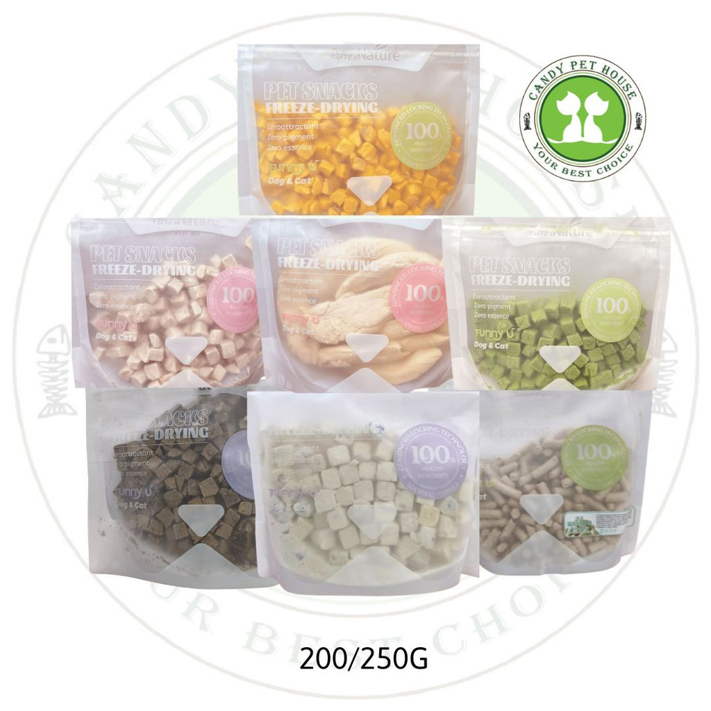 Pure Nature Snek Beku Kering / Pet Freeze Dried Cat Dog Treats Snack ...
