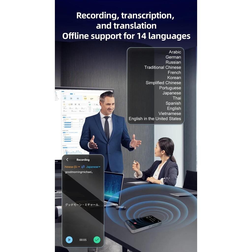 M01 Translator 5.0 Portable Large Screen Device with Accurate Offline ...