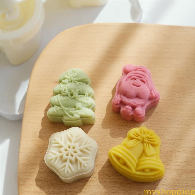 Ivy 30g Plastic Material Mooncake Mold Christmas Series Stamps Moon ...