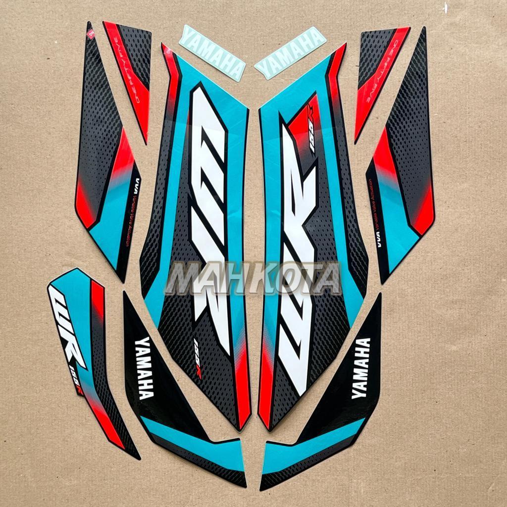 MERAH Yamaha WR 155R 155 R 2025 black turquoise red Striping sticker ...