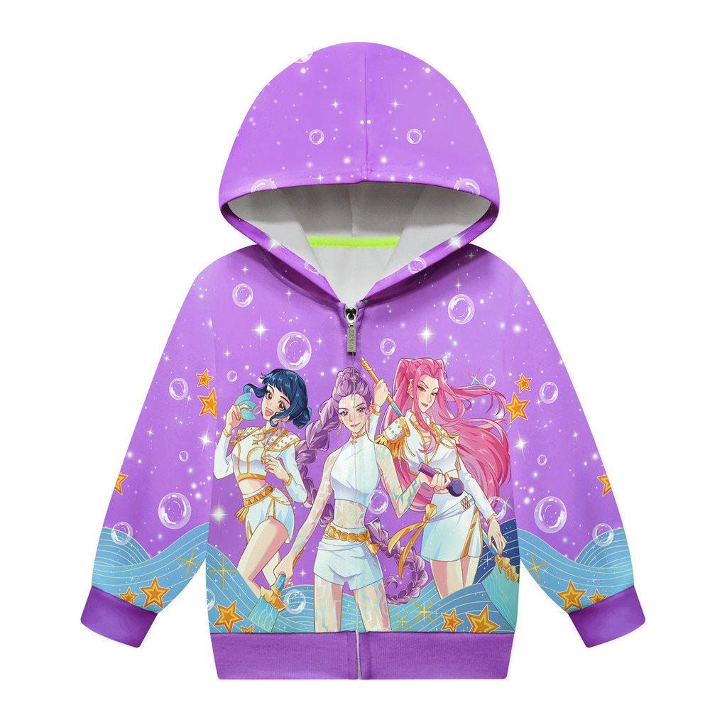 Kpop Demon Hunters Children's Coat Cosplay Costume Girls Zipper Hooded ...
