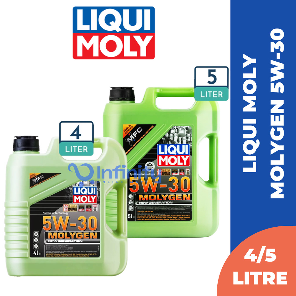 LIQUI MOLY Fully Synthetic Molygen New Generation Engine Oil 5W-30 4/5L ...