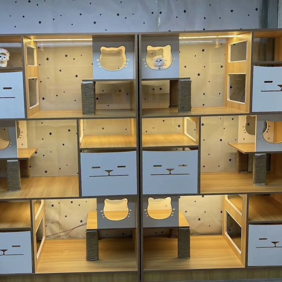 Solid Wood Cat Cabinet Pet Cabinet Display Cabinet Cat Villa Cat ...