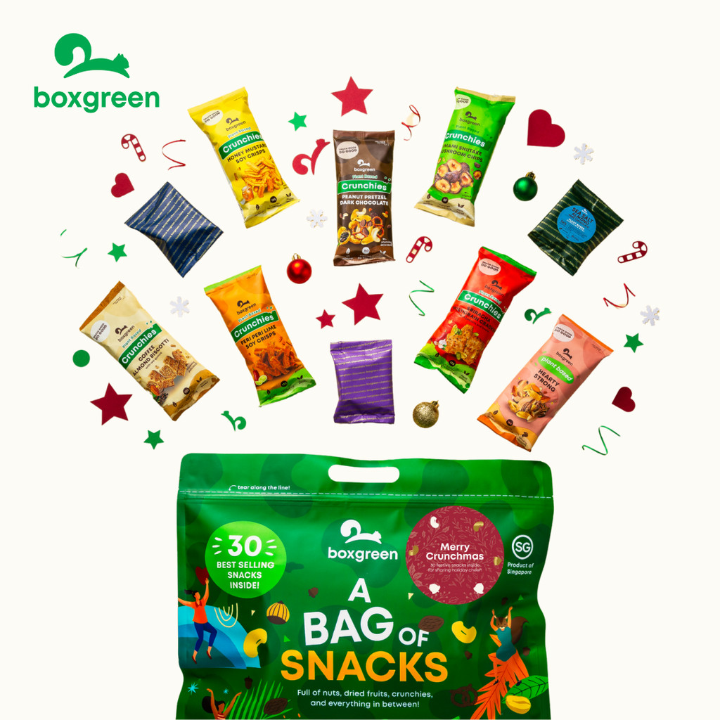 Boxgreen Merry Crunchmas Big Bag of Snacks | Christmas Party Snack Pack ...
