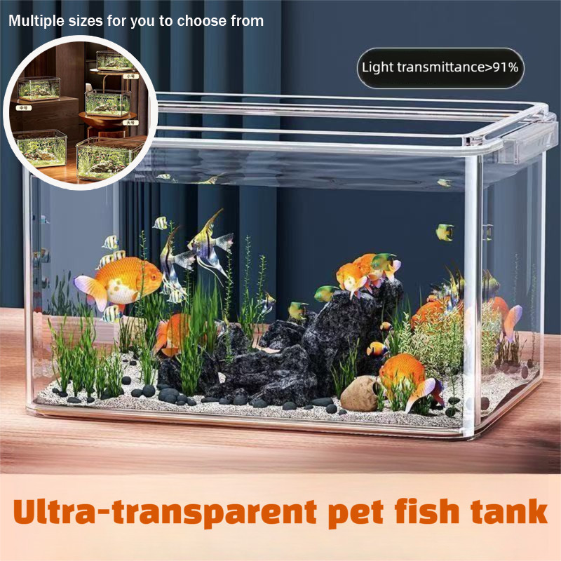 Fish bowl Acrylic fish tank Ecological fish tank Shatter resistant fish ...