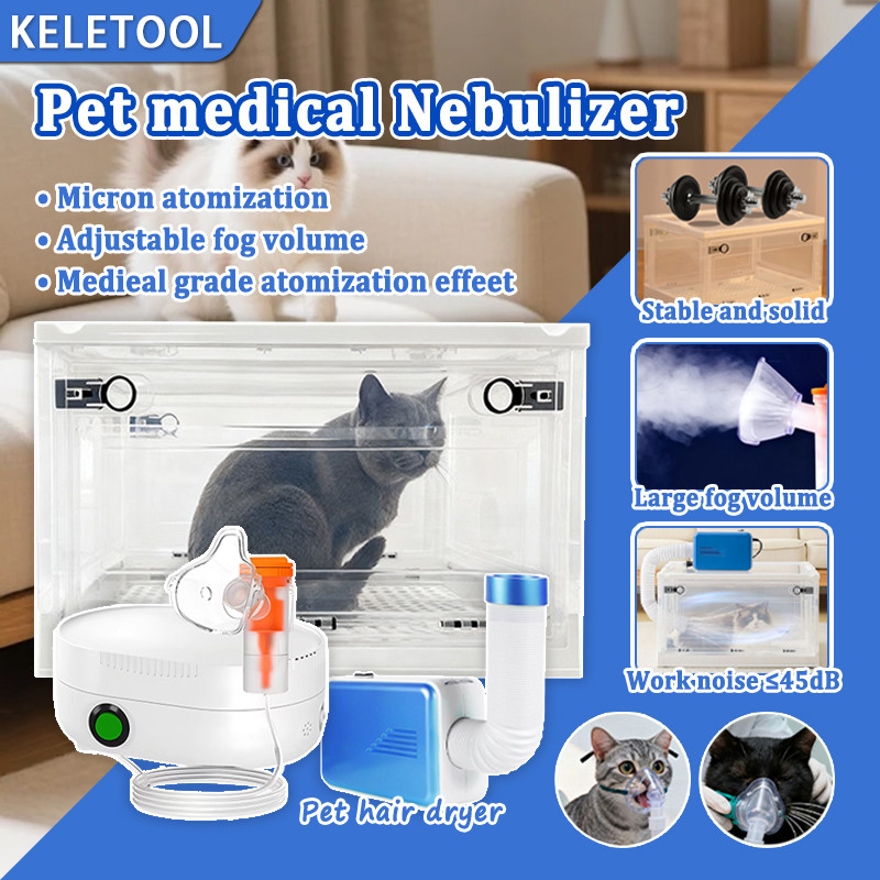 Oxygen Inhalation Breathing Cage for Cats and Dogs Portable Breathable ...