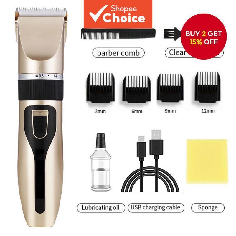 Professional Hair Clippers Rechargeable Haircut Razor Trimmer Cordless ...
