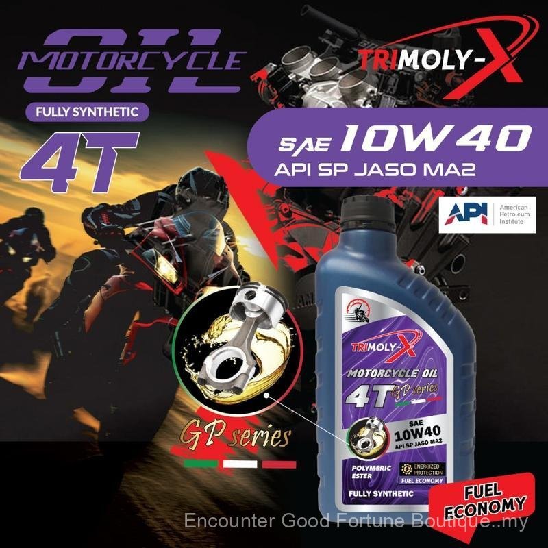 TRIMOLY-X GP SERIES 10w40 4T 1L ESTER Fully Synthetic API SP JASO MA2 ...