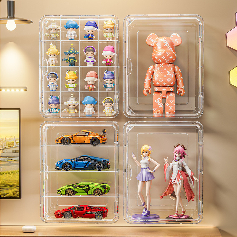 Figure Mystery Box Storage Display Stand Wall-Mounted Pop Mart Doll ...