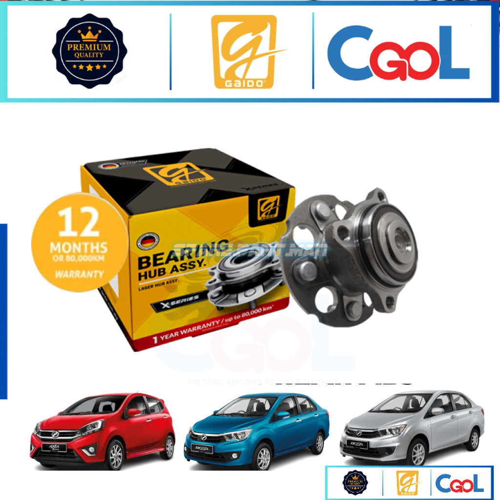 Gaido Front Rear Wheel Bearing Hub Axia 1.0 Bezza 1.0 1.3 Kereta ...
