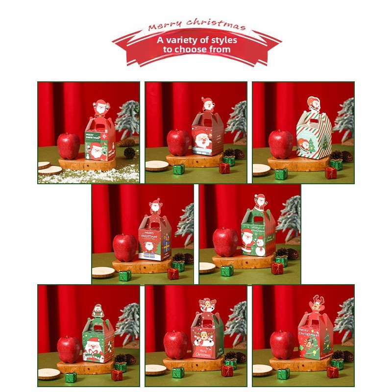 Christmas Apple Box Cartoon Christmas Fruit Packaging Box Christmas ...