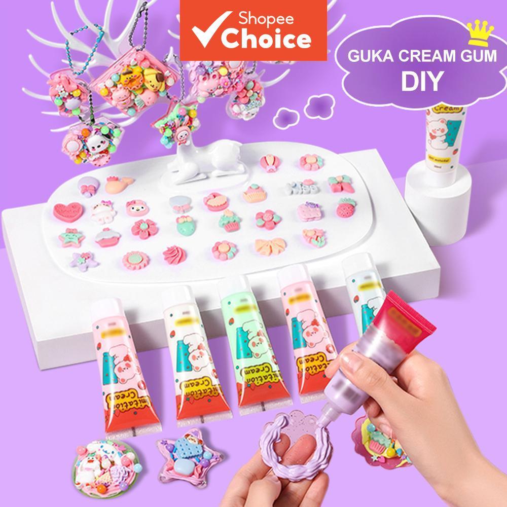 Cream Guka Sticker Toy DIY Set For Kids Handmade Craft Kit Gift Box ...