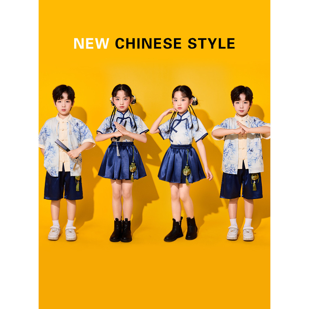 [3-15Y] children Hanfu Tang suit boy girl kid Chinese new year CNY ...