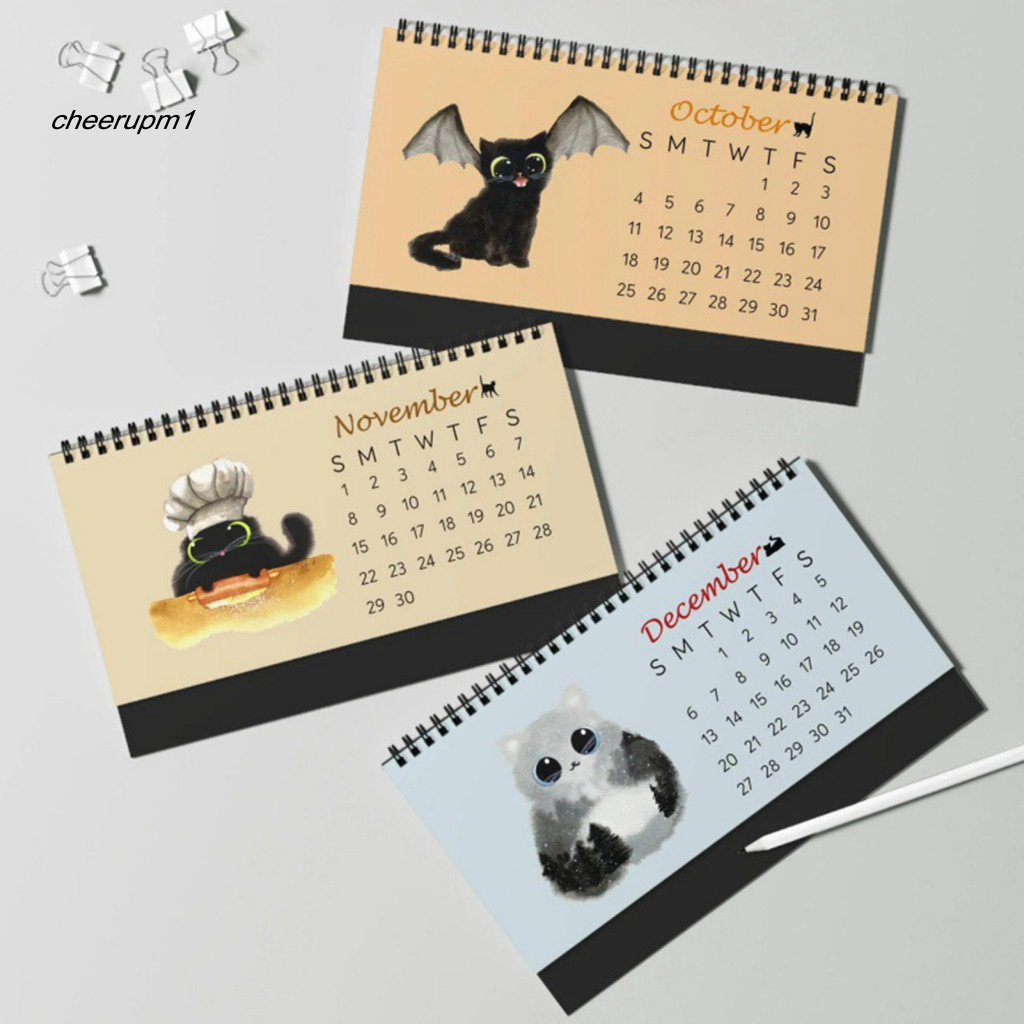 CHEER Funny Wall Calendars 2026 Desk Calendar 2026 Fluffy Cats Desk ...