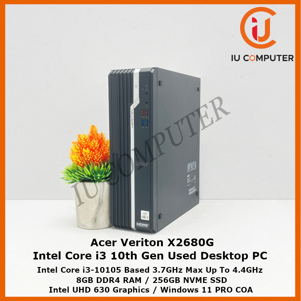 ACER VERITON X2680G INTEL CORE I3-10105 8GB RAM 256GB NVME SSD USED ...