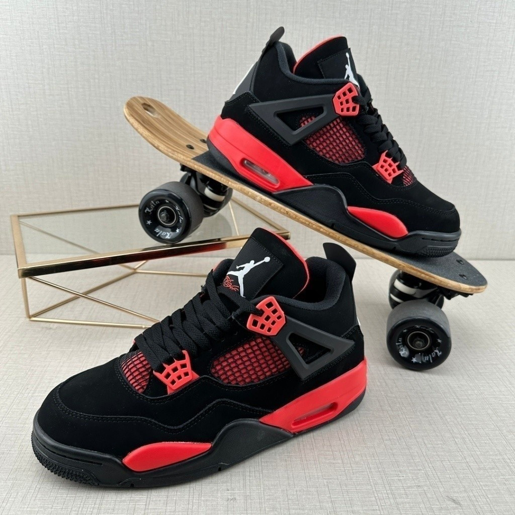 Harga Terbaik Air Jordan 4 "Red Thunder" Hitam/Putih-Merah CT8527-016 ...
