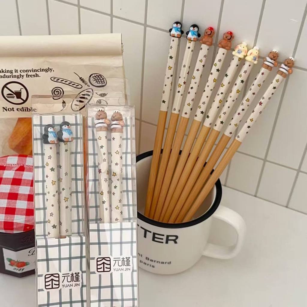Chopsticks Cartoon Children's Chopsticks, High-Quality Wood, Healthy ...