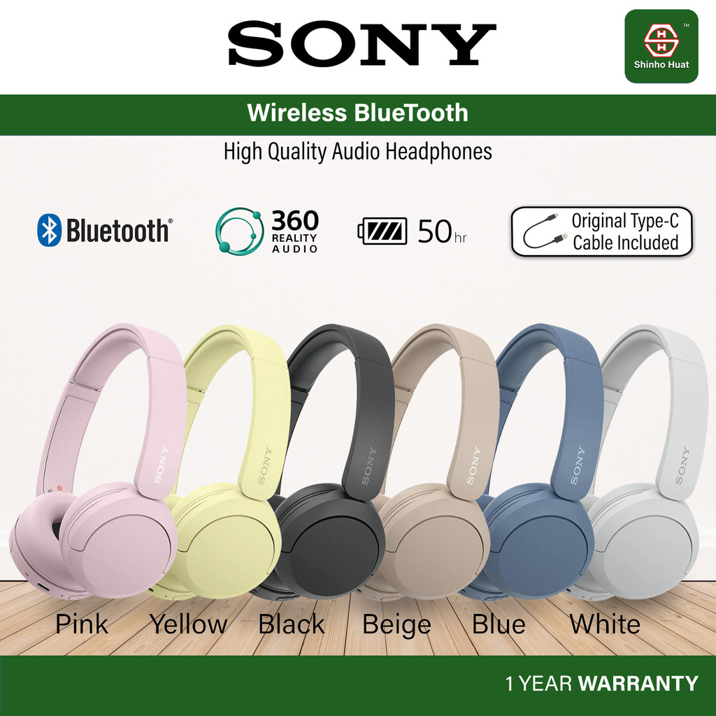 Sony Wireless Bluetooth Headphones WH-CH520 WHCH520 | Shopee Malaysia