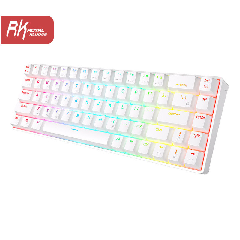 RK ROYAL KLUDGE RGB 68 Keys Wired Keyboard - White RK68 | Shopee Malaysia