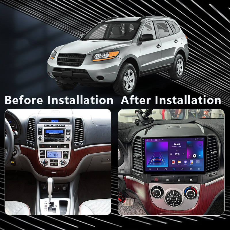 Newest 9inch Car Radio Multimedia With panel for Hyundai santa fe 2006 ...