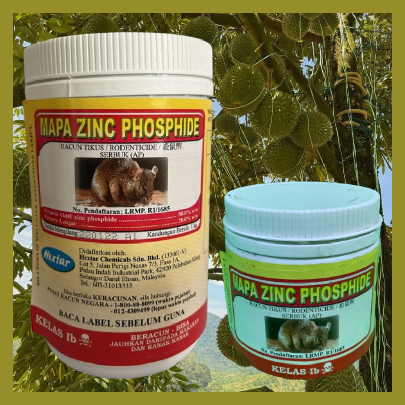 [ORIGINAL] 250G 1KG Mapa Zinc Phosphide Racun Tikus Serbuk Hitam Sesuai ...
