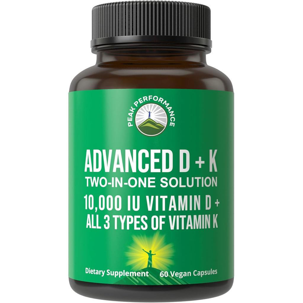 Peak Performance Advanced Vitamin D 10000 IU with All 3 Types of ...
