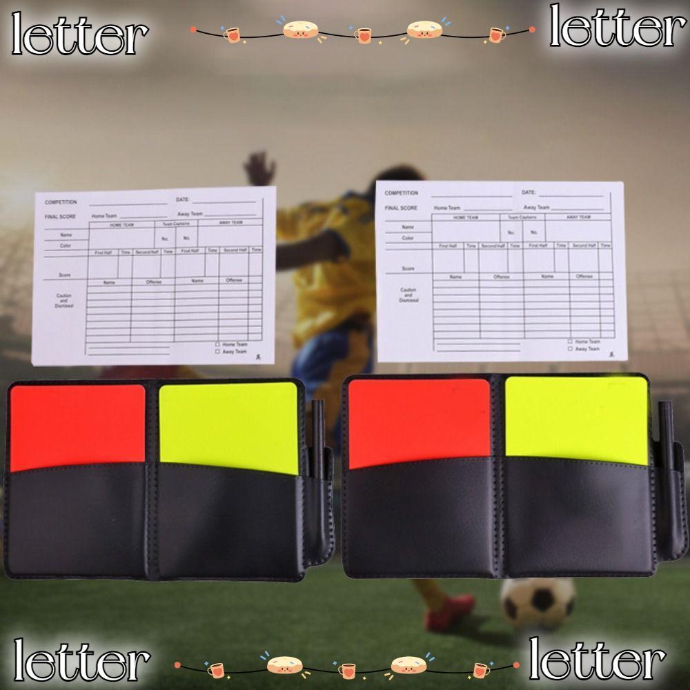 LETTER Football Red and Yellow Cards, Red Yellow Cards Pencil Recording ...