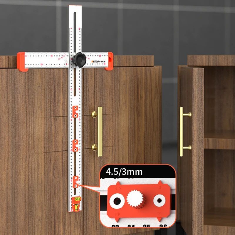 2 in 1 Drilling Positioning Ruler Combination Angle Ruler T-Shaped ...