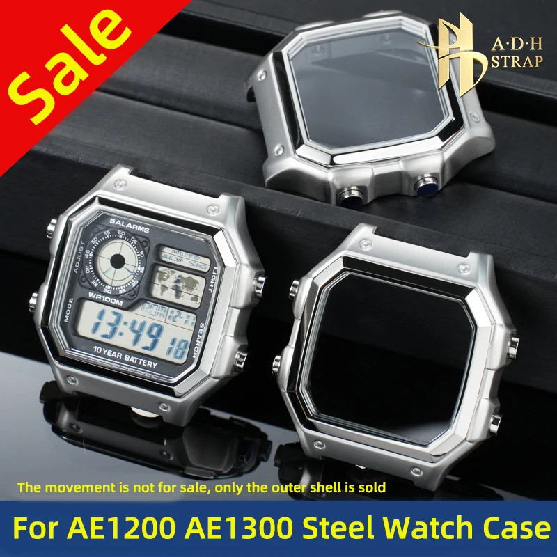 For Casio 3299 AE-1200WH Watch Case Modified AE1200 Stainless Steel ...