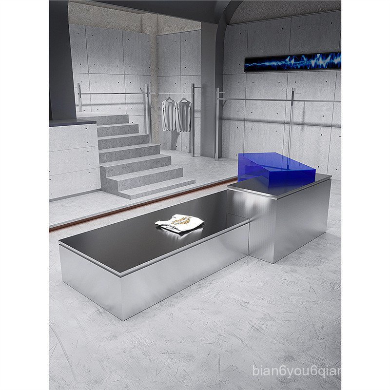 Clothing Store Middle Low Display Table Stainless Steel Flower Men's ...
