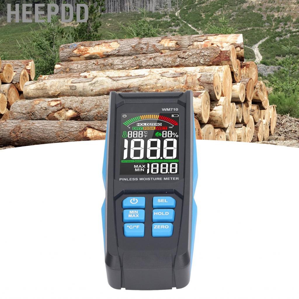 HEEPDD Pinless Meter WM710 with Backlit Color LCD Display Drywall ...