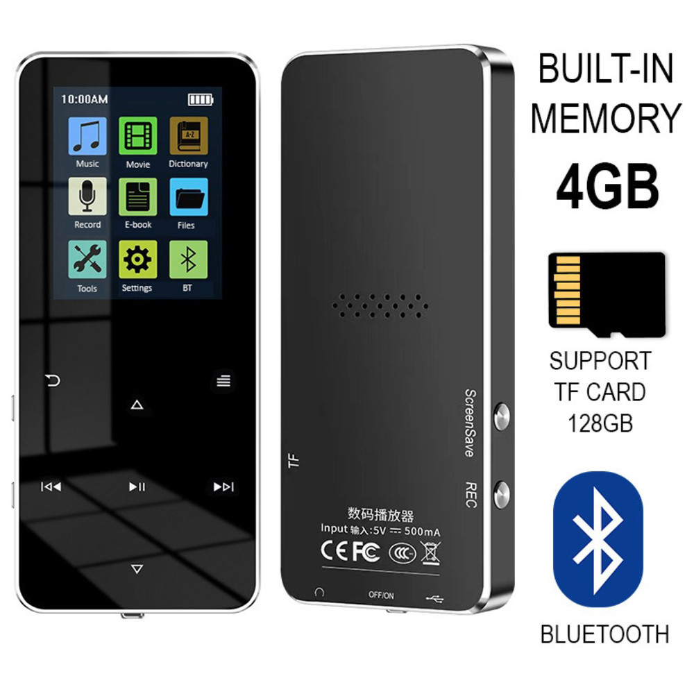 MP4 Built-in Memory 4GB MP3 Player Walkman Music Player Bluetooth Voice ...