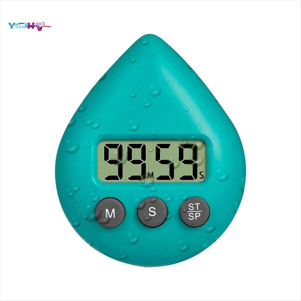 Silent Non-Ticking Battery Operated Shower Timer, Waterproof Digital ...