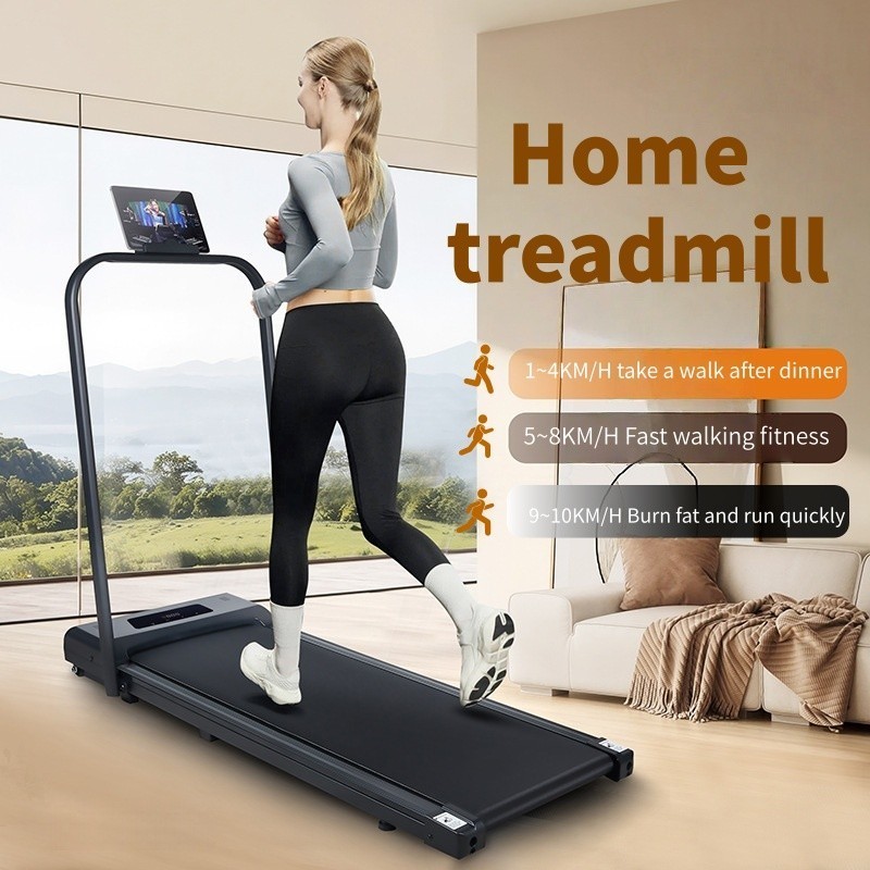 Flat Treadmill Home Mini Folding Silent Electric Indoor Easy Walking ...