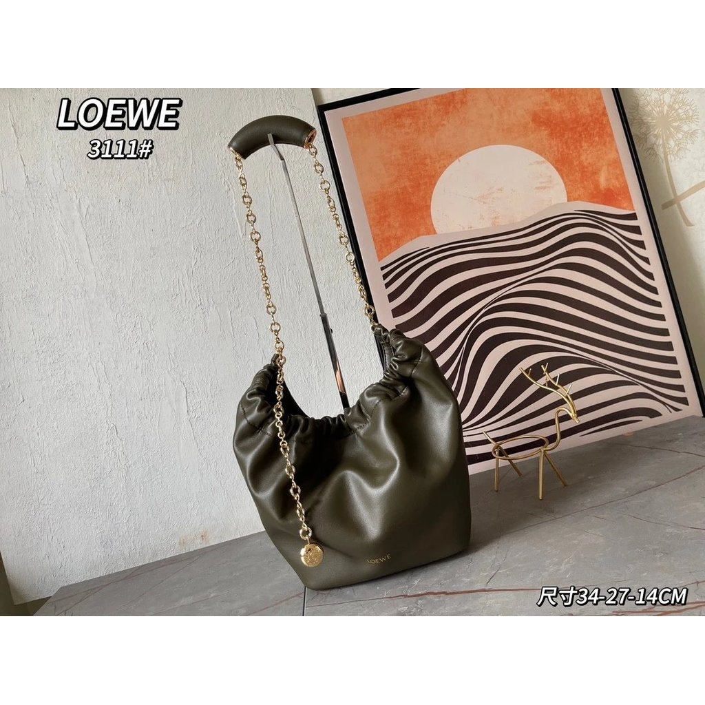 LOEWE/LOEWE New Style Ladies Leather Shoulder Messenger Bag Chain Bag ...