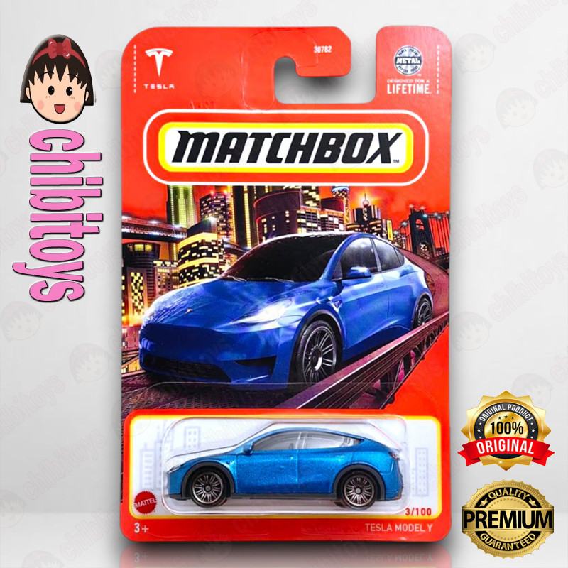 Matchbox Tesla Model Y Diecast Electric Car SUV Collectionbiru | Shopee ...