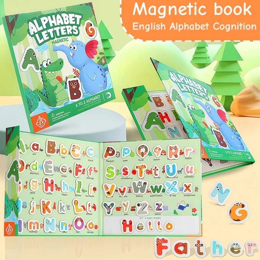 Bubu ABC Magnetic Alphabet Book Puzzle Board Alphabet for Kids ...