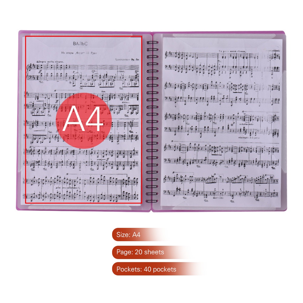 musiclover-MY SIMBAE Music Sheet Folder Multifunctional Score Holder A4 ...