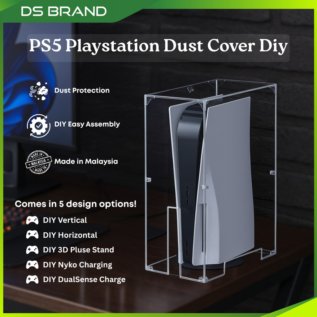 DIY PS5 PlayStation Dust Cover Display Case / PS5 DualSense Charging ...