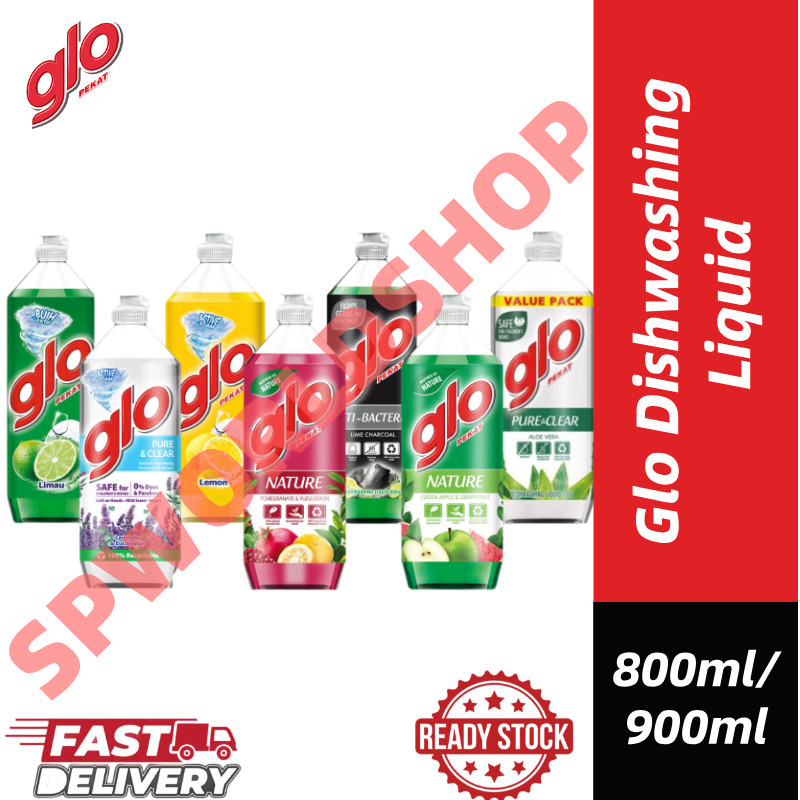 READY STOCK!!!GLO PEKAT Lemon Lime Dishwash Liquid DIshwashing 800 ...