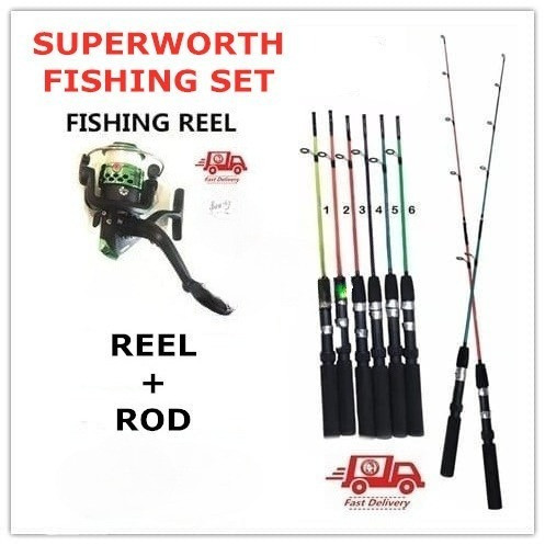 DAIWA PANCING SET REEL + ROD Pancing Set Udang Joran Udang Galah Rod ...