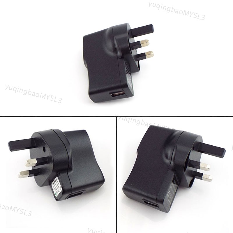 UK plug 3pin 100V-240V AC to USB Port DC Power Supply 5V 1A 2A 3A ...