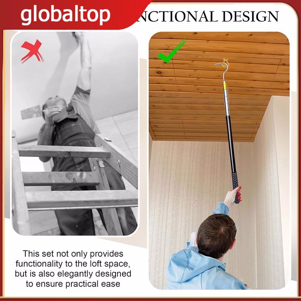Extend Reach With Loft Ladder Pull System Kit For Home And Hotel Loft ...